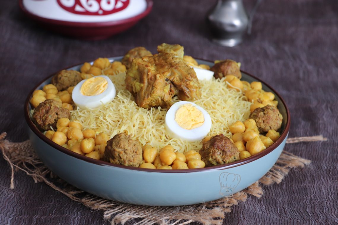 Dwida ou Vermicelle en Sauce Blanche et Viande | Gourmandise Assia