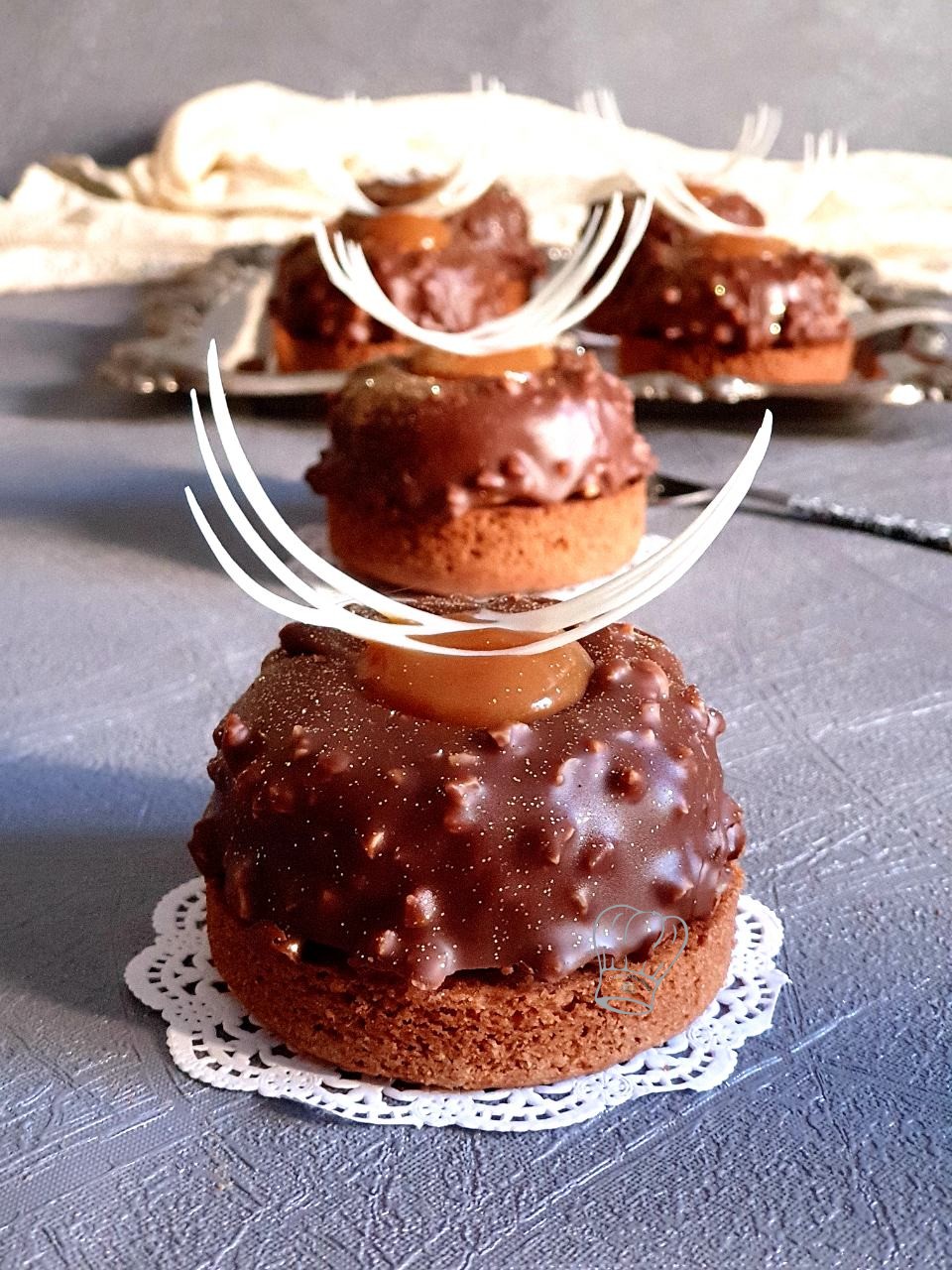 Mini-Entremets Rocher-Caramel | Gourmandise Assia