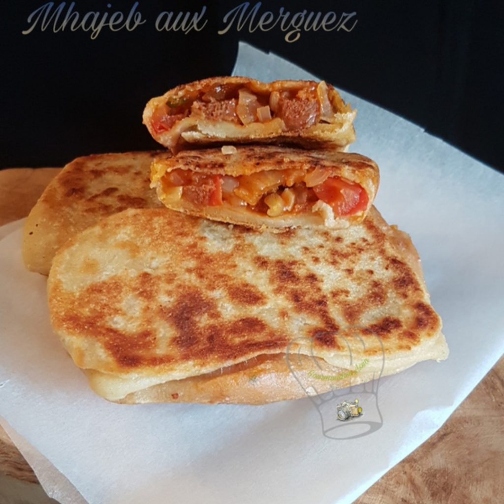 Mahjouba ou Mhajeb Merguez | Gourmandise Assia