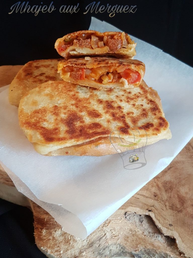 Mahjouba ou Mhajeb Merguez | Gourmandise Assia