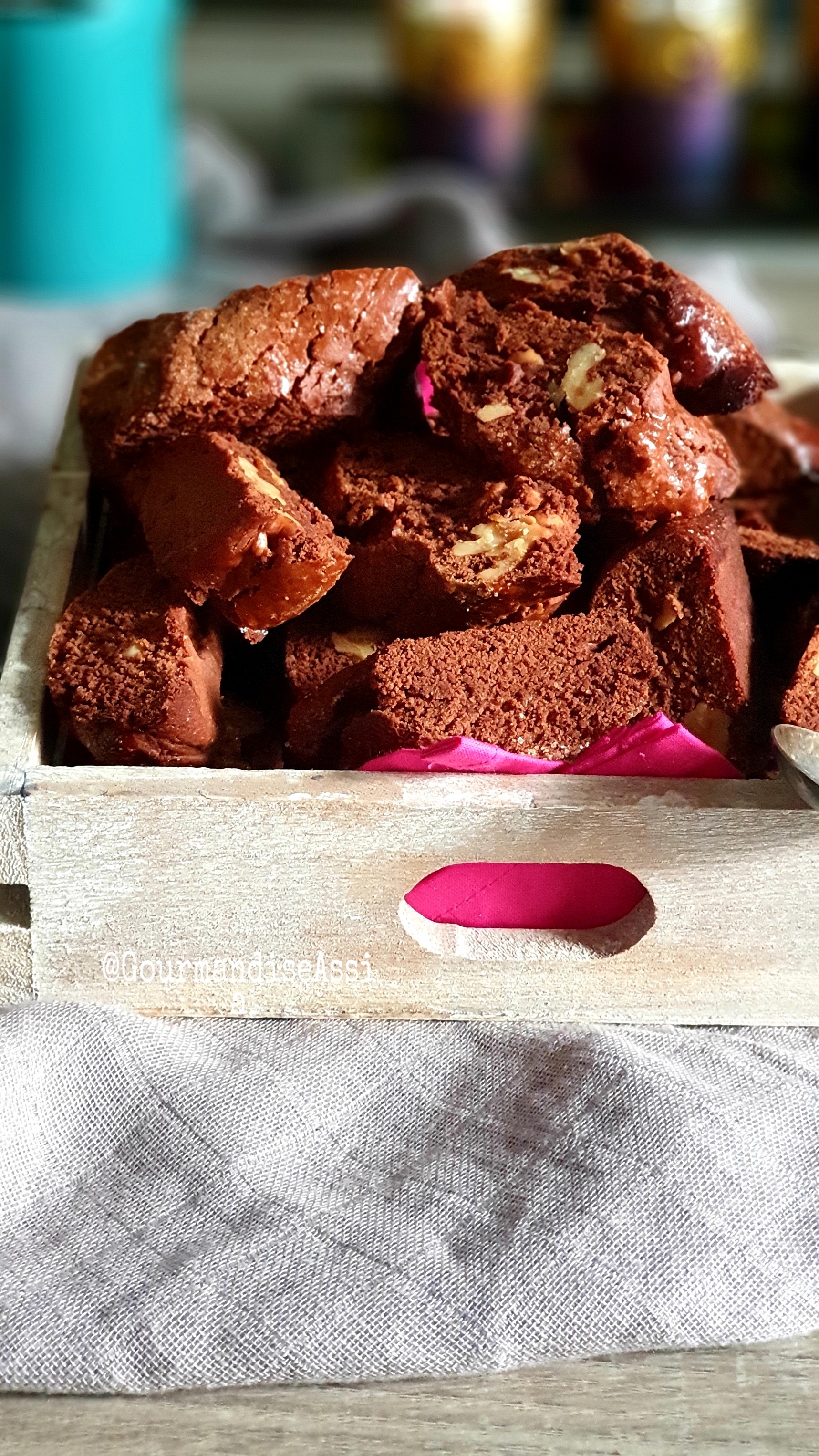 Croquets ou Croquants au Chocolat et Noix | Gourmandise Assia