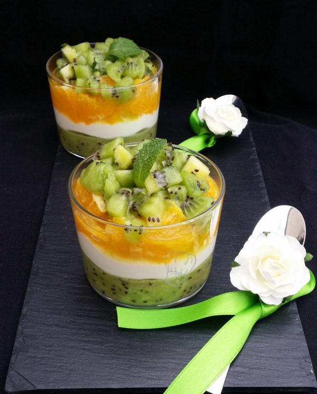Verrines Kiwi et Orange | Gourmandise Assia