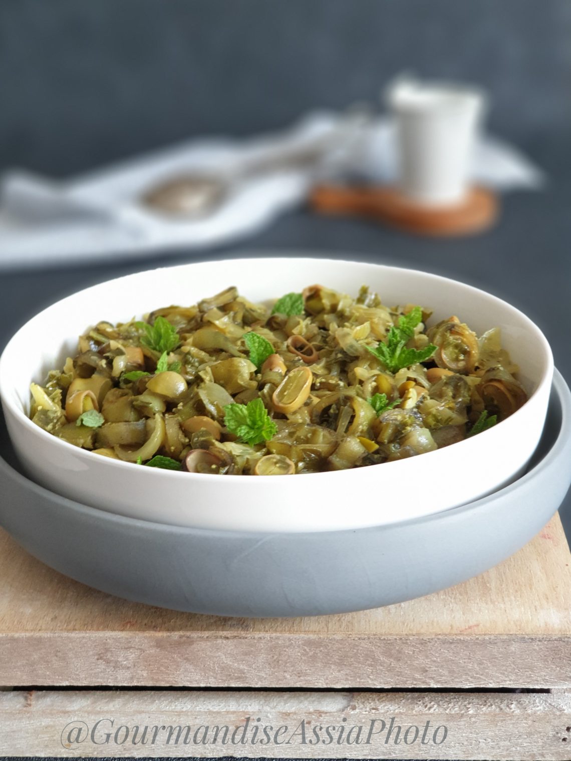 Tbikha aux Fèves Vertes et Menthe | Gourmandise Assia