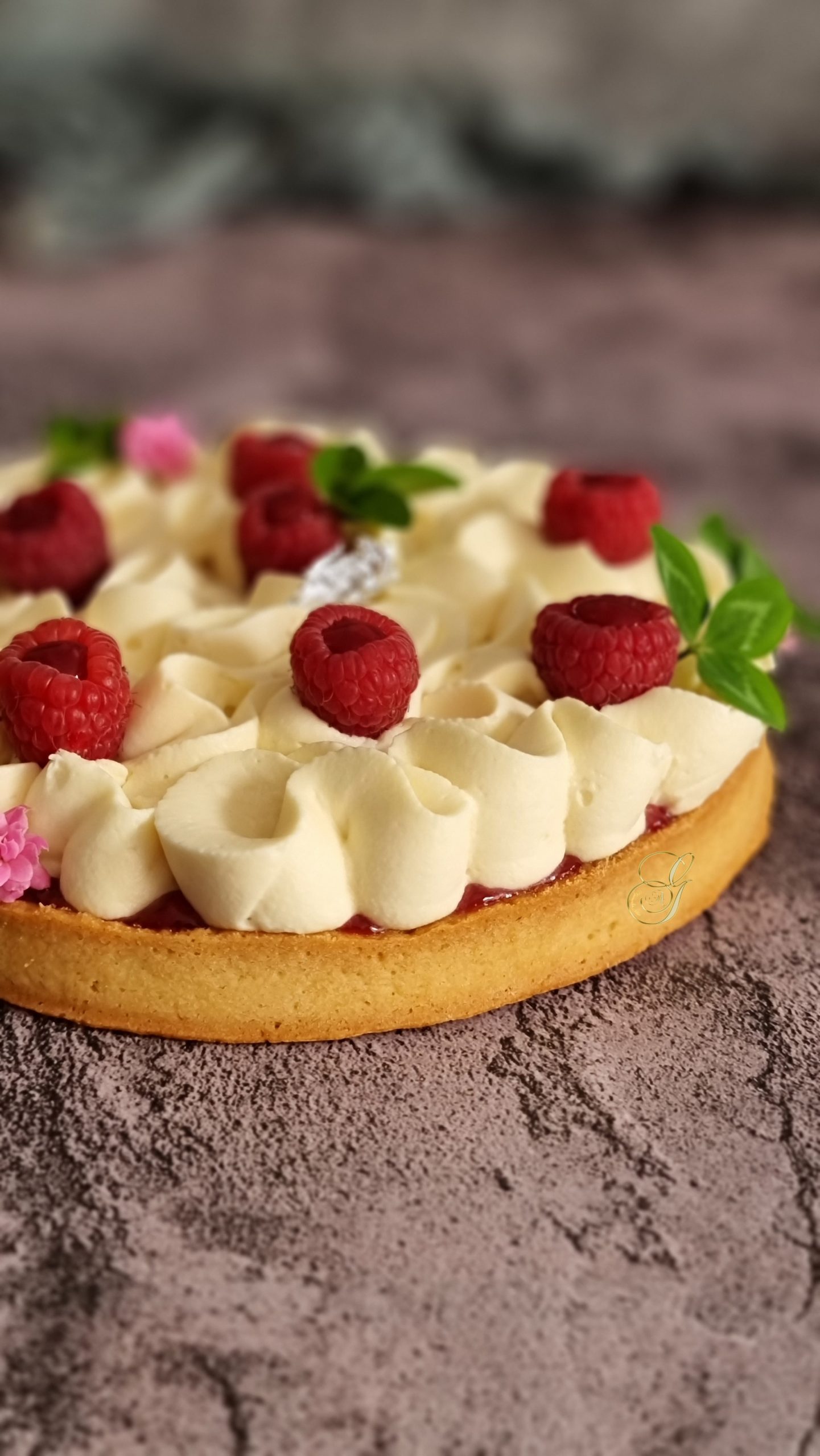 Tarte Framboise Ganache Montée Vanille | Gourmandise Assia
