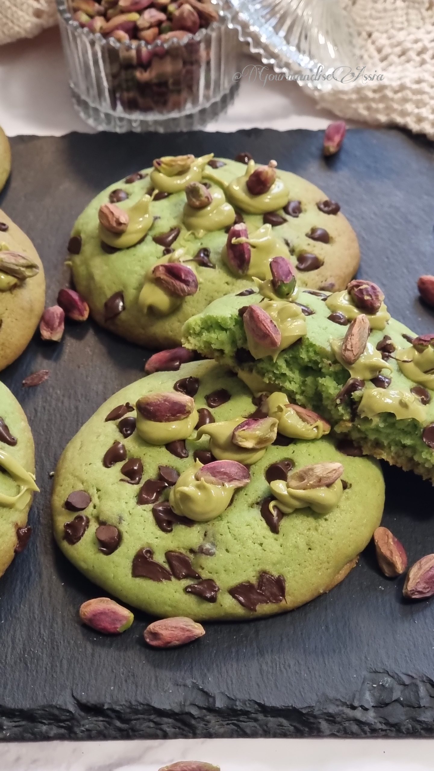 Cookies Moelleux à la Pistache | Gourmandise Assia